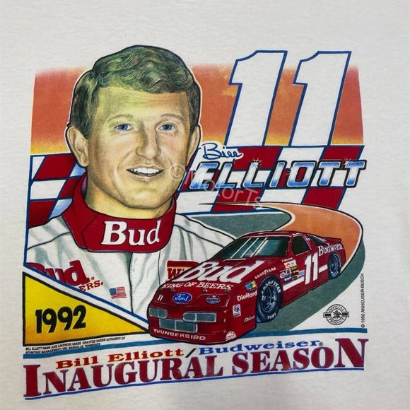 Shirts | Vintage 1992 Bill Elliott Nascar Winston Cup Budweiserd Shirt ...